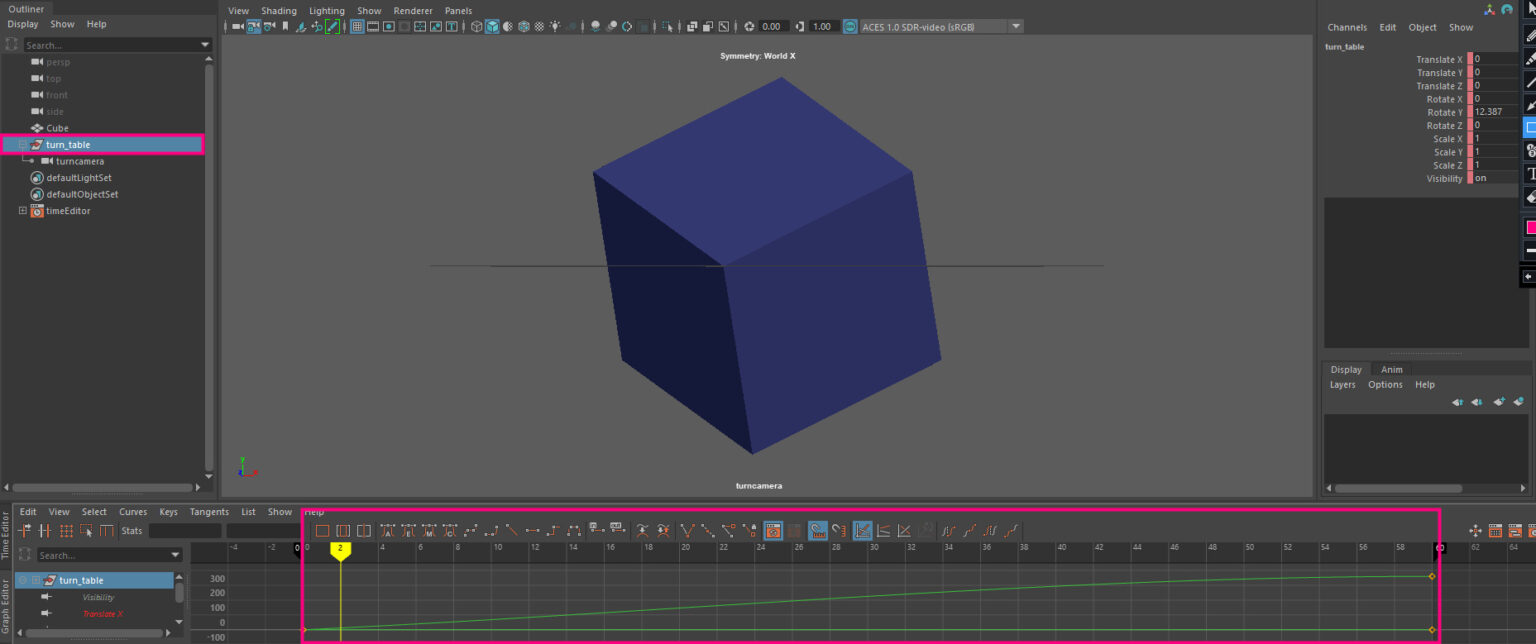 【Maya】ターンテーブルを作ってみよう！【turntable】 | ウンわか備録